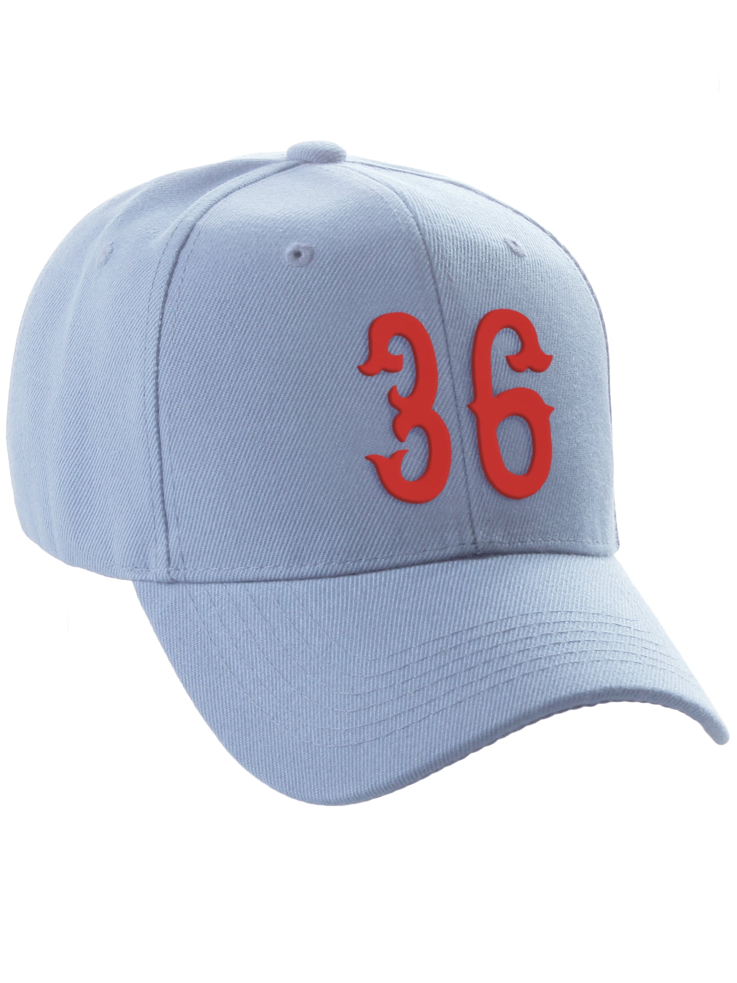 Daxton Structured Baseball Hat Cap Curved Visor Vintage Custom Number ...