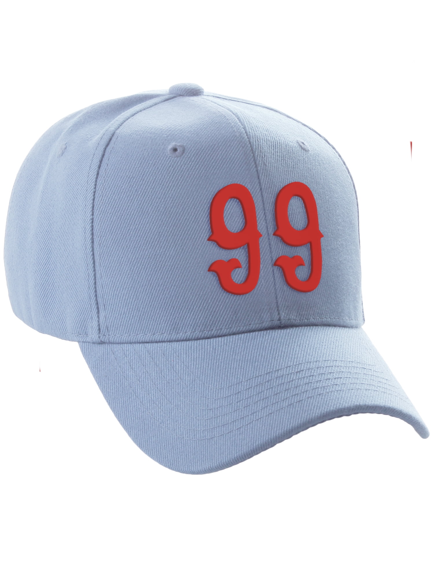 Daxton Structured Baseball Hat Cap Curved Visor Vintage Custom Number ...