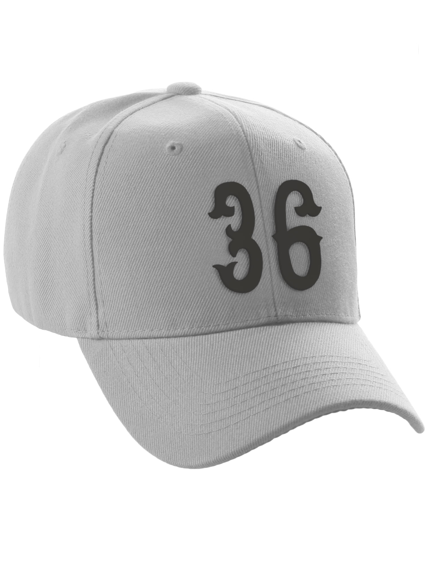 Daxton Structured Baseball Hat Cap Curved Visor Vintage Custom Number ...