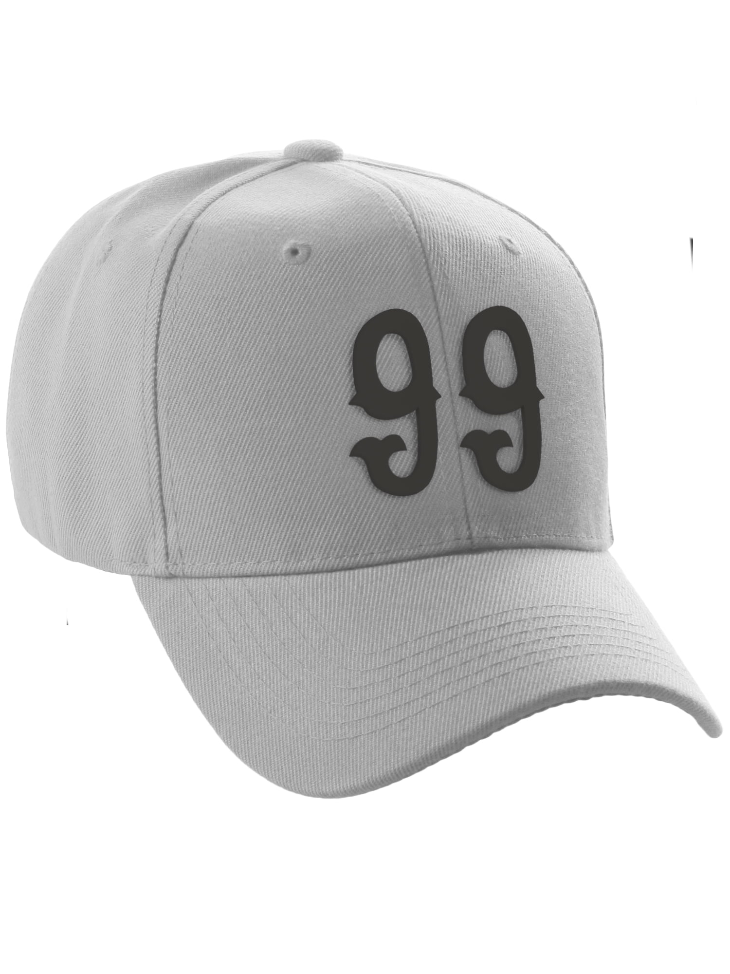 Daxton Structured Baseball Hat Cap Curved Visor Vintage Custom Number ...