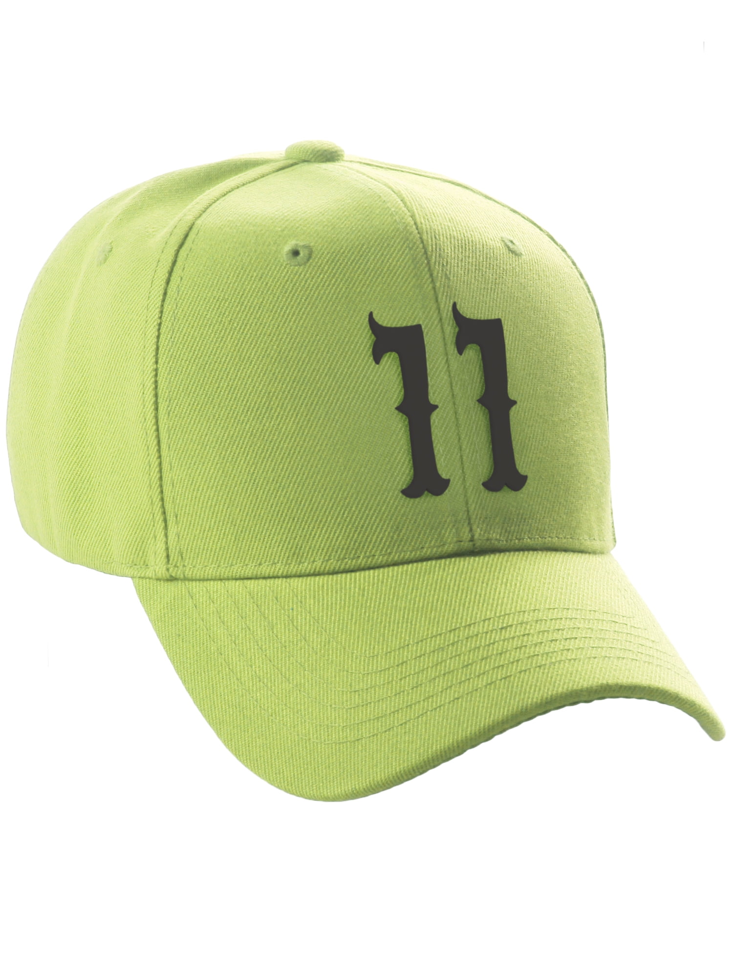 Daxton Structured Baseball Hat Cap Curved Visor Vintage Custom Number ...