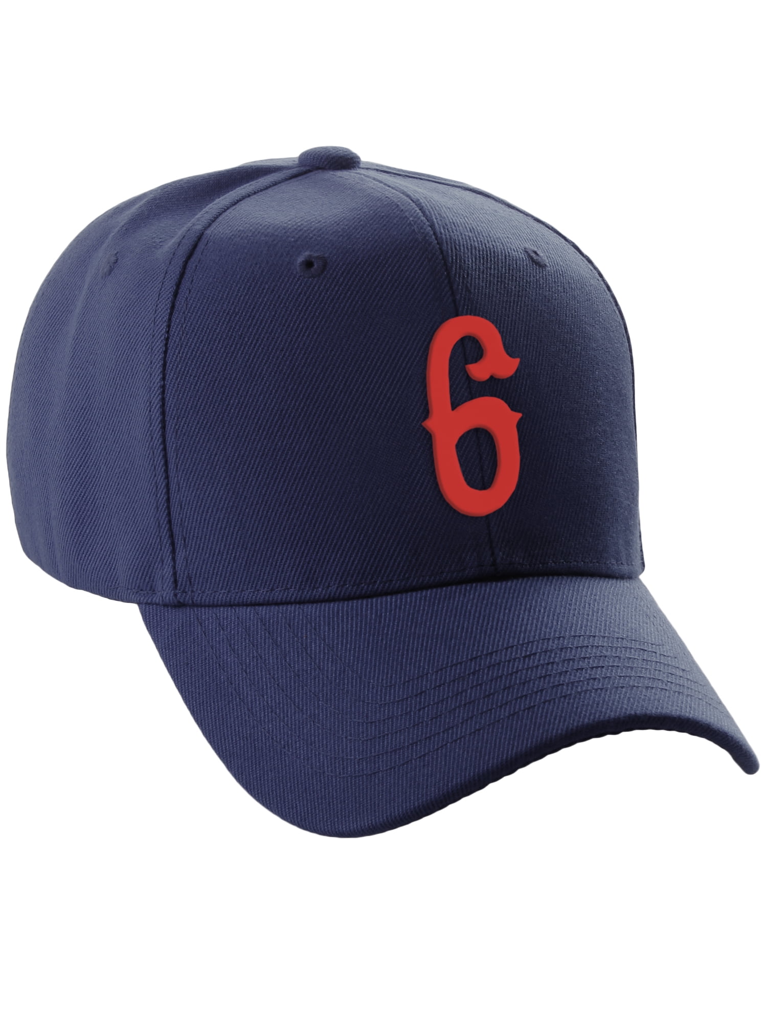 Daxton Structured Baseball Hat Cap Curved Visor Vintage Custom Number ...