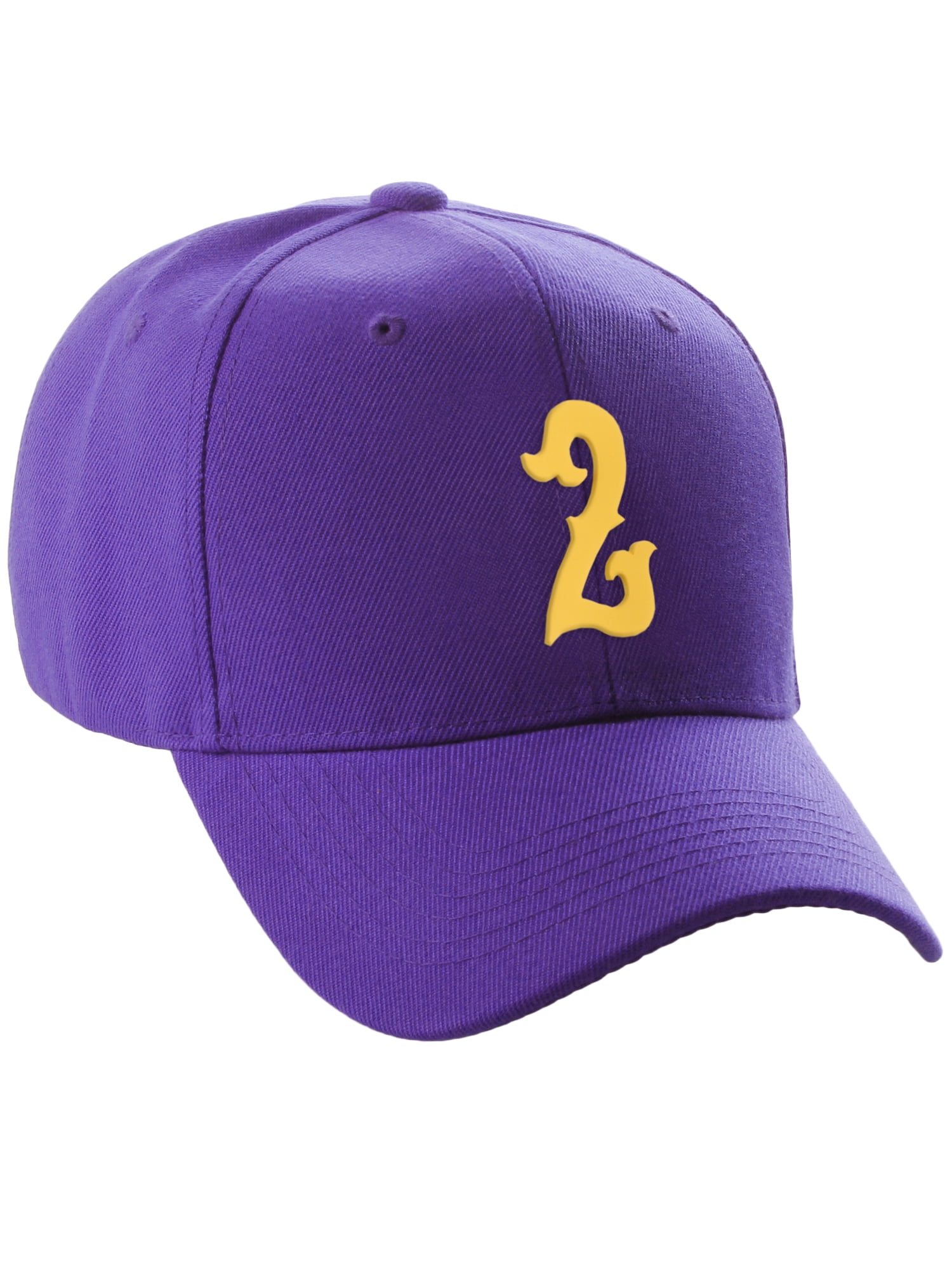 Daxton Structured Baseball Hat Cap Curved Visor Vintage Custom Number ...