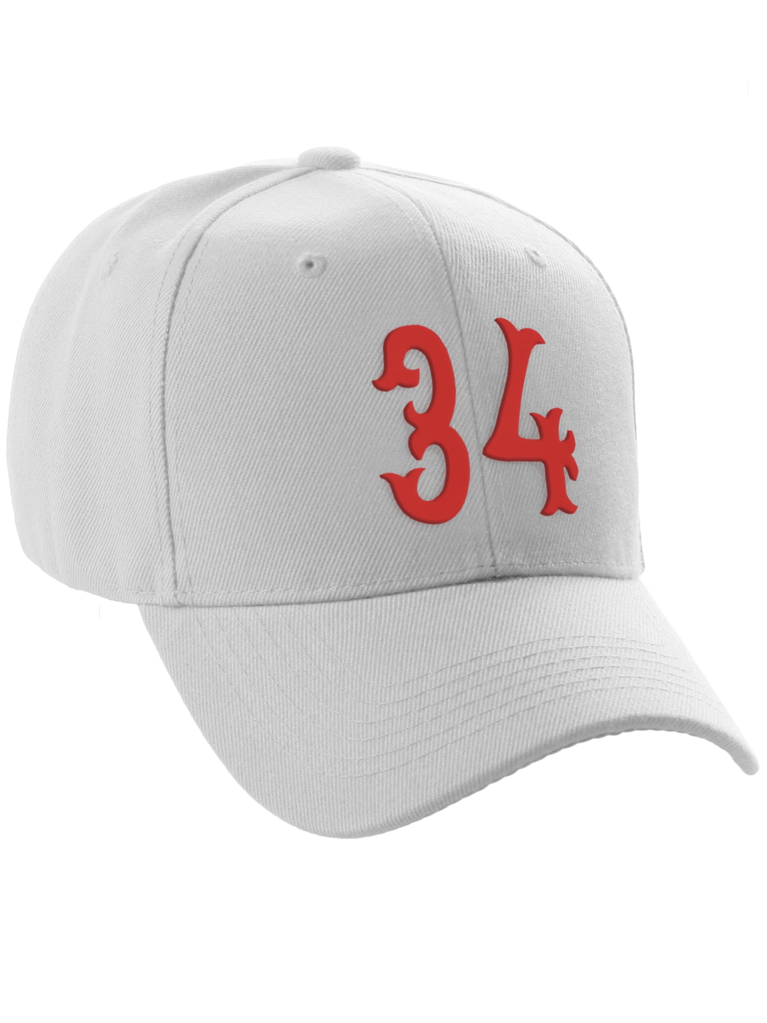 Daxton Structured Baseball Hat Cap Curved Visor Vintage Custom Number ...