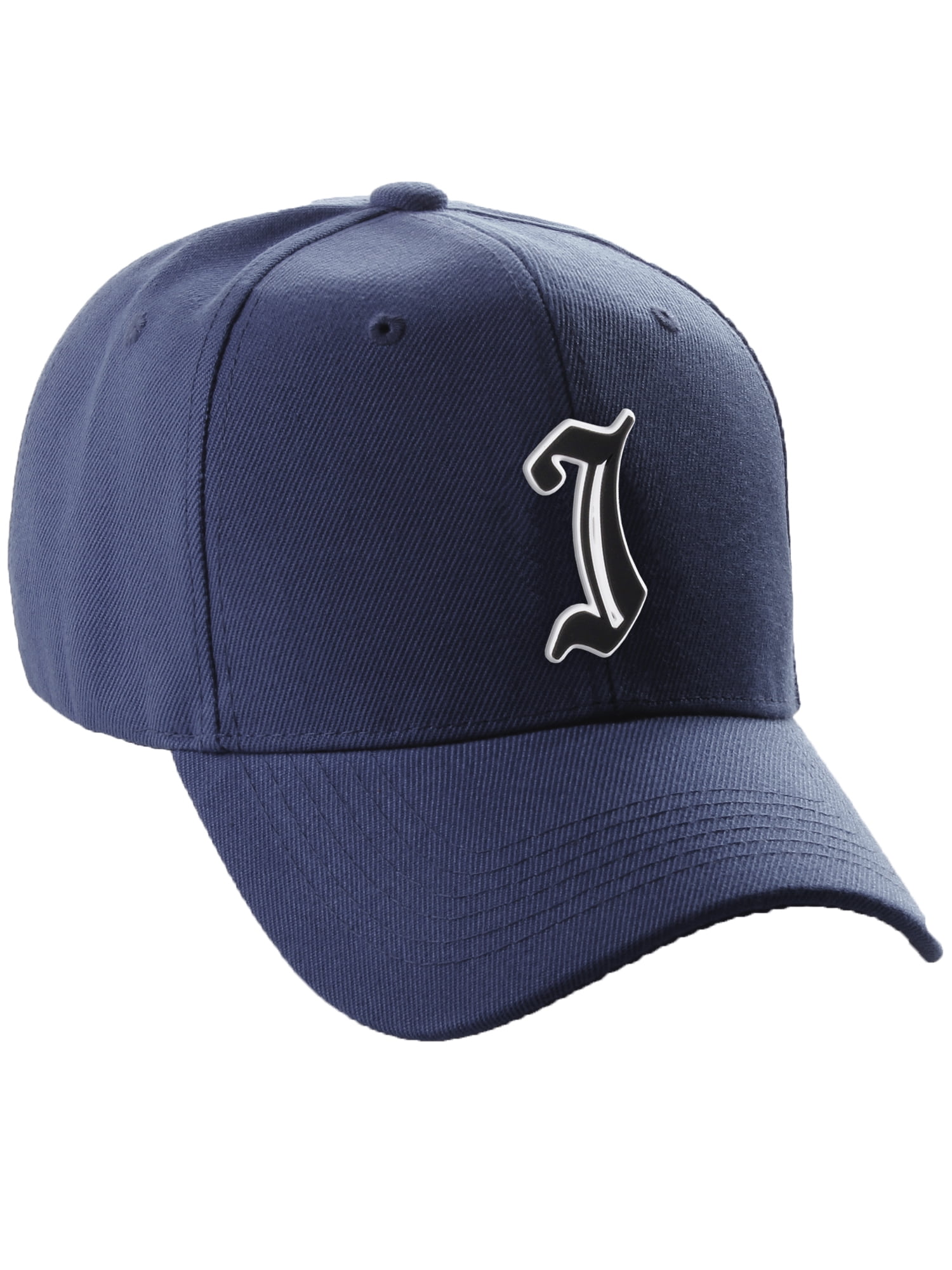 Daxton Structured Baseball Hat Cap Old English A to Z Letter Number ...