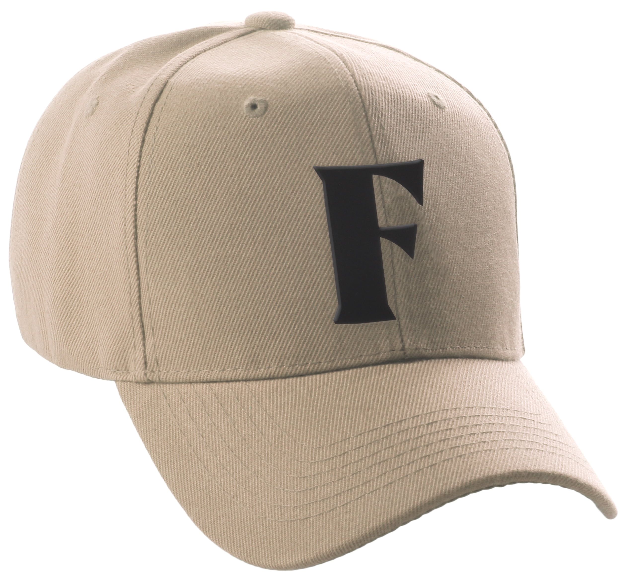 Daxton Structured Curve Visor Bill Baseball Hat 3D Capital Alphabet ...