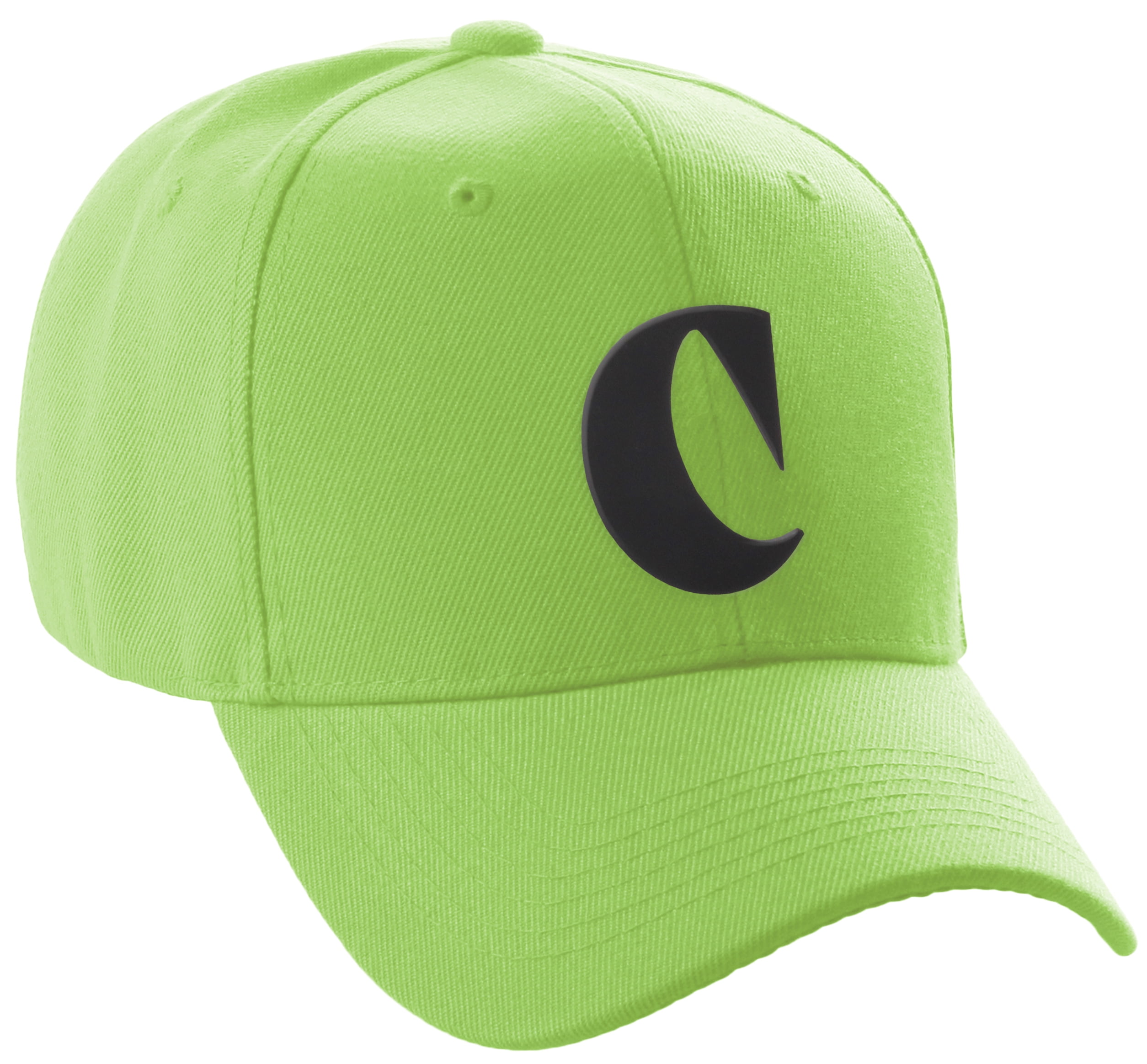 Daxton Structured Curve Visor Bill Baseball Hat 3D Capital Alphabet ...