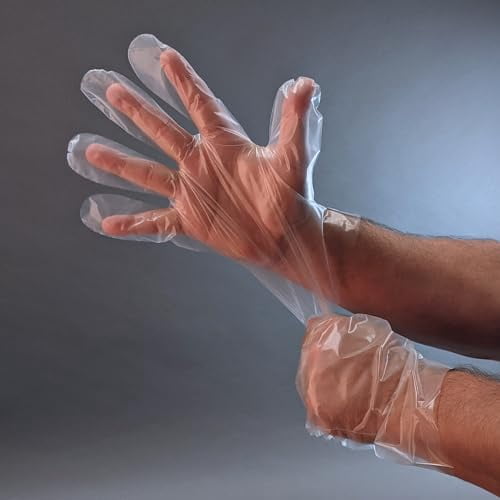 Daxwell Poly Gloves, Embossed, Premium Cast Polyethylene (CPE), Powder ...