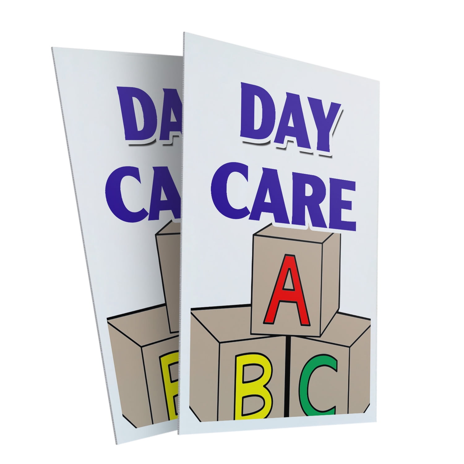 Day Care (2-PACK) 24" x 36" Plastic Signs | Sign Insert 4mm Corrugated ...
