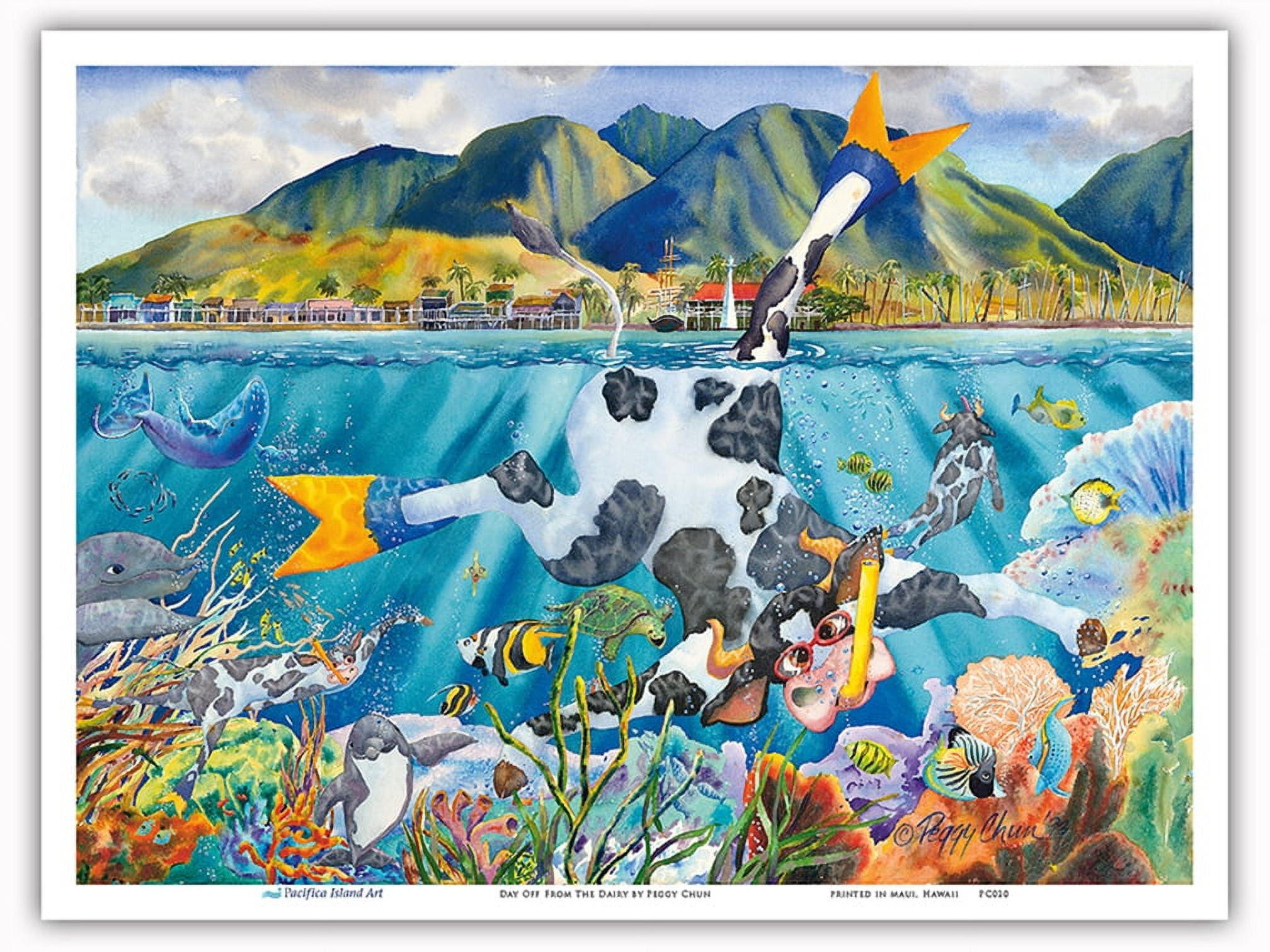 Day Off From The Dairy - Hawaiian Snorkeling Cow (Bipi Wahine) - From ...