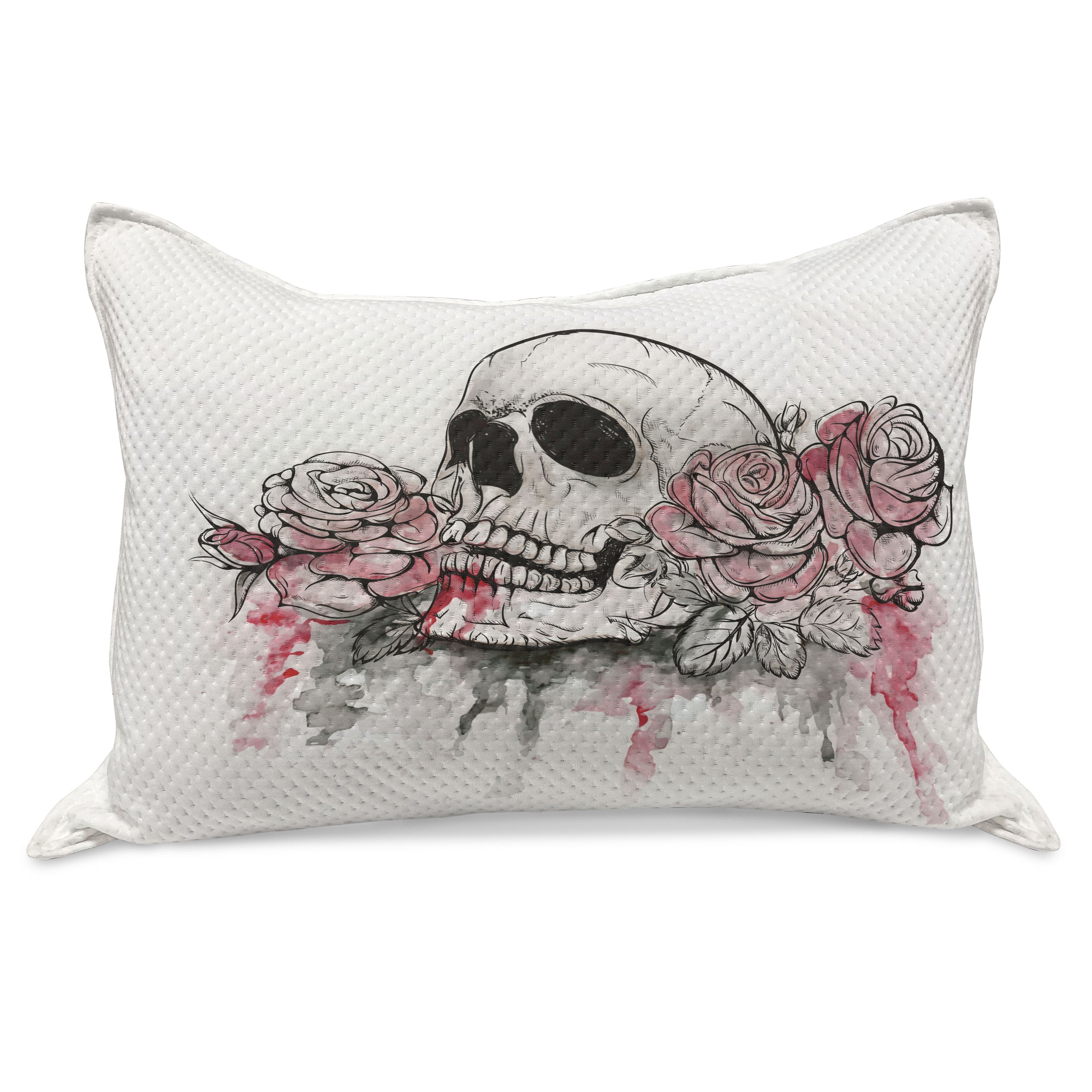 Day of the Dead Knitted Quilt Pillowcover, Print Skull Shape Romantic ...