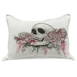 Day of the Dead Knitted Quilt Pillowcover, Print Skull Shape Romantic ...