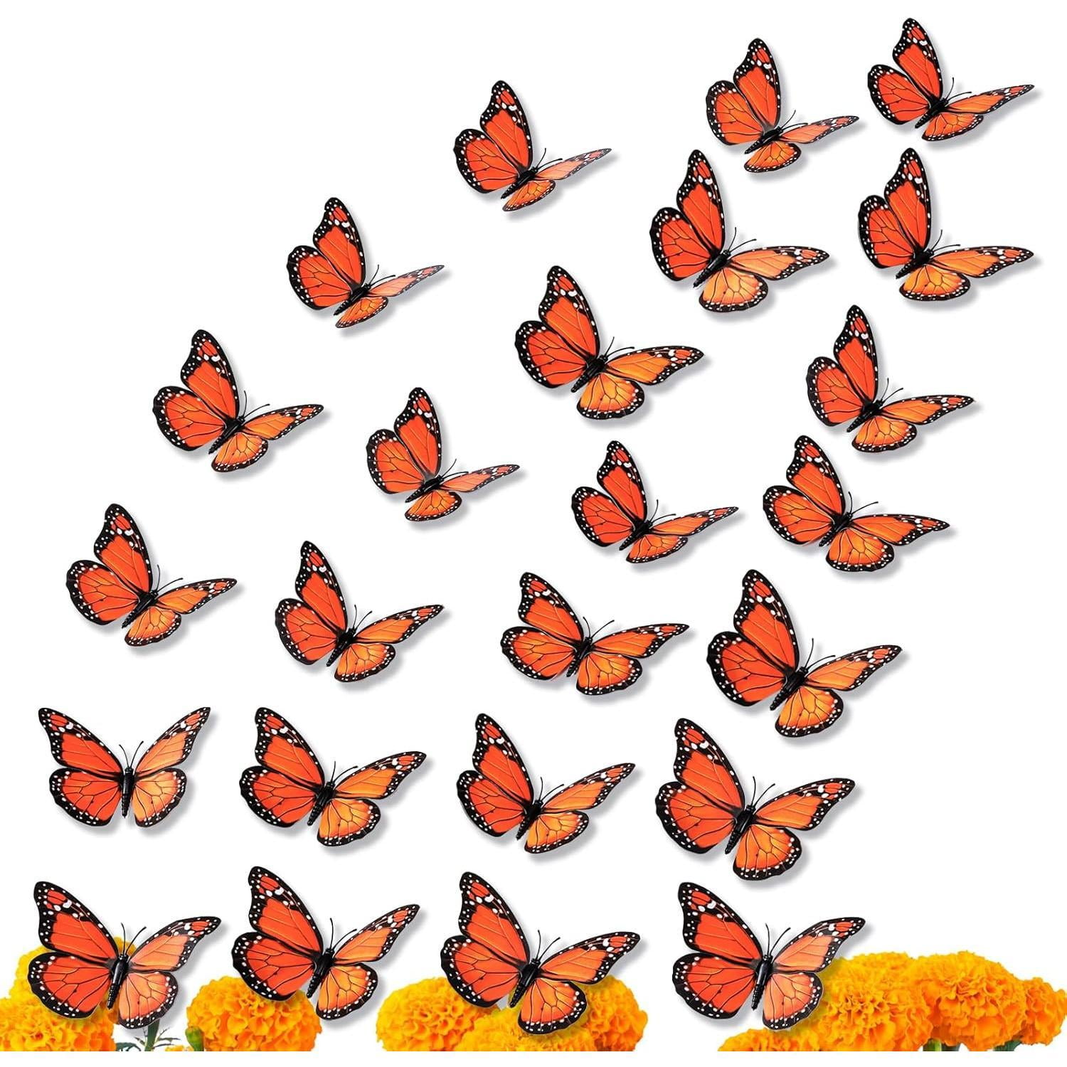 Day of The Dead Monarch Butterfly Decorations, 24 count Halloween ...
