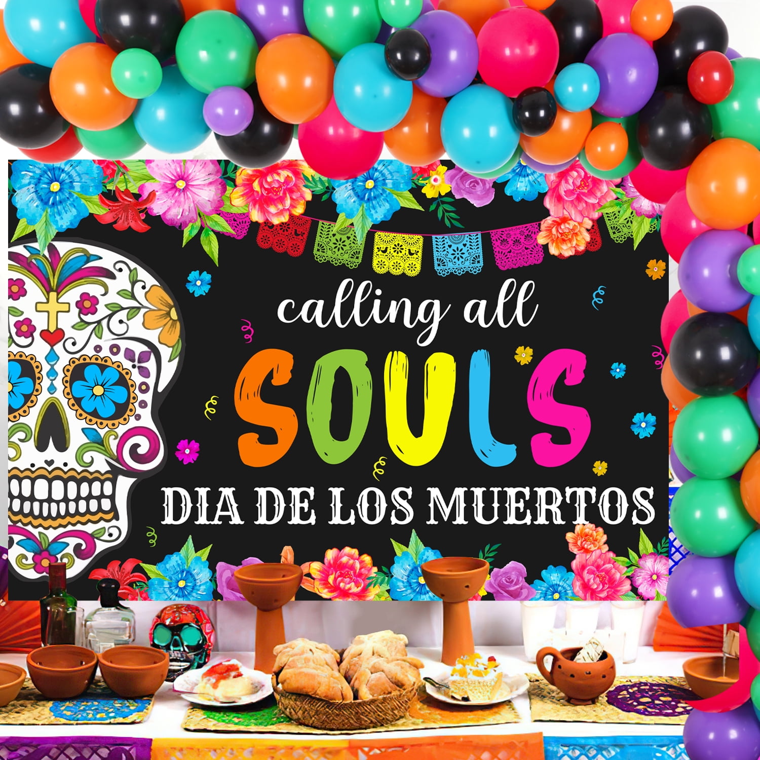 Day of the Dead Party Decoration Calling All Soul Dia De Los Muertos ...