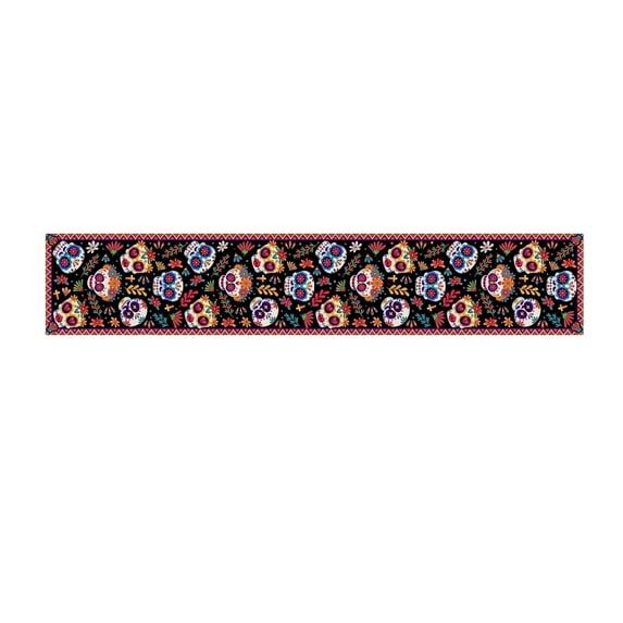 Day Of The Dead Table Runner 73X18 Inches Premium Linen Material ...