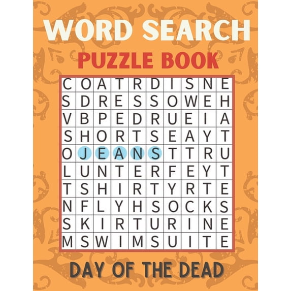 Day of the Dead Word Search Puzzle Book: Holiday Fun for Adults themed ...