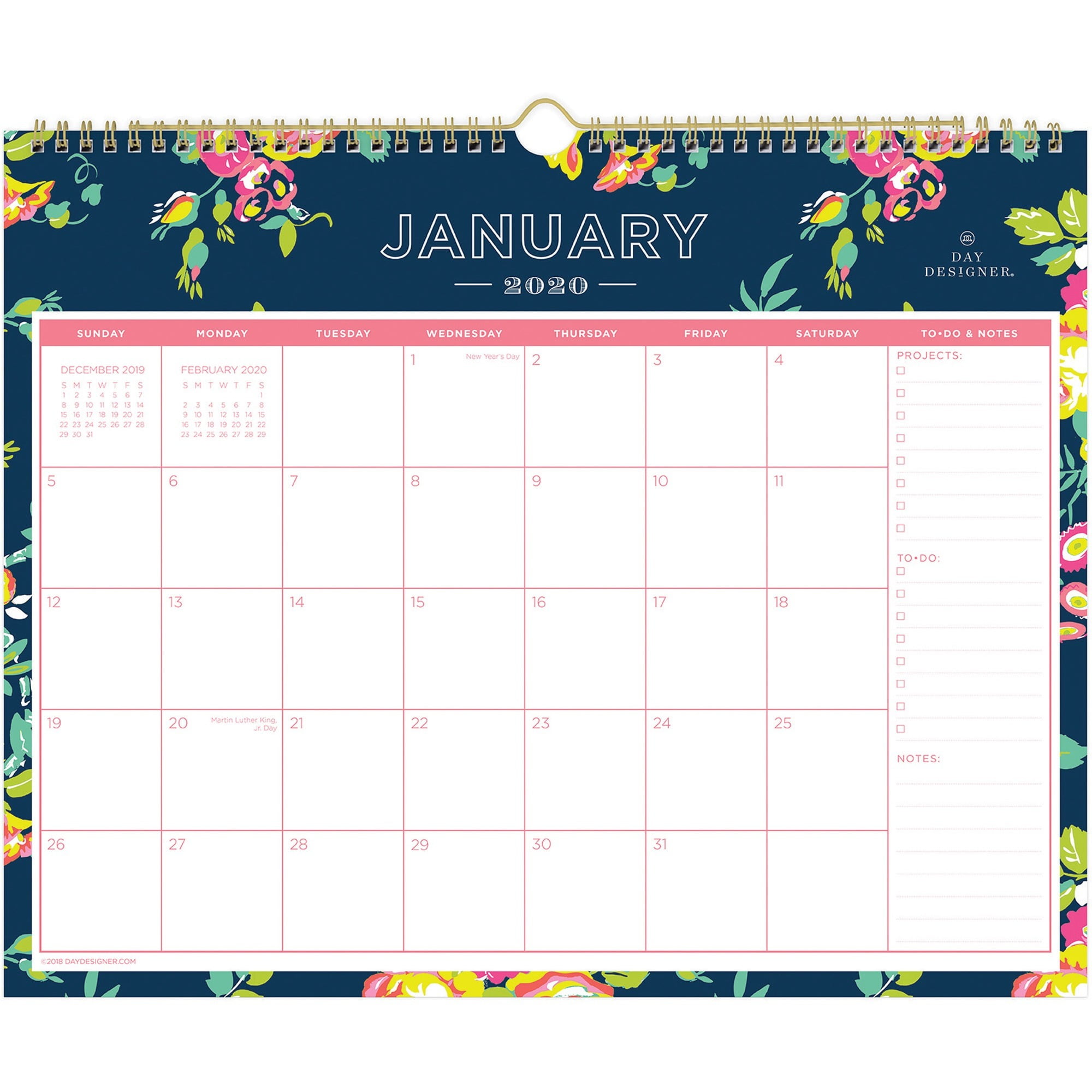 Day Designer for Blue Sky 2020 Monthly Wall Calendar, Twin-Wire Binding ...
