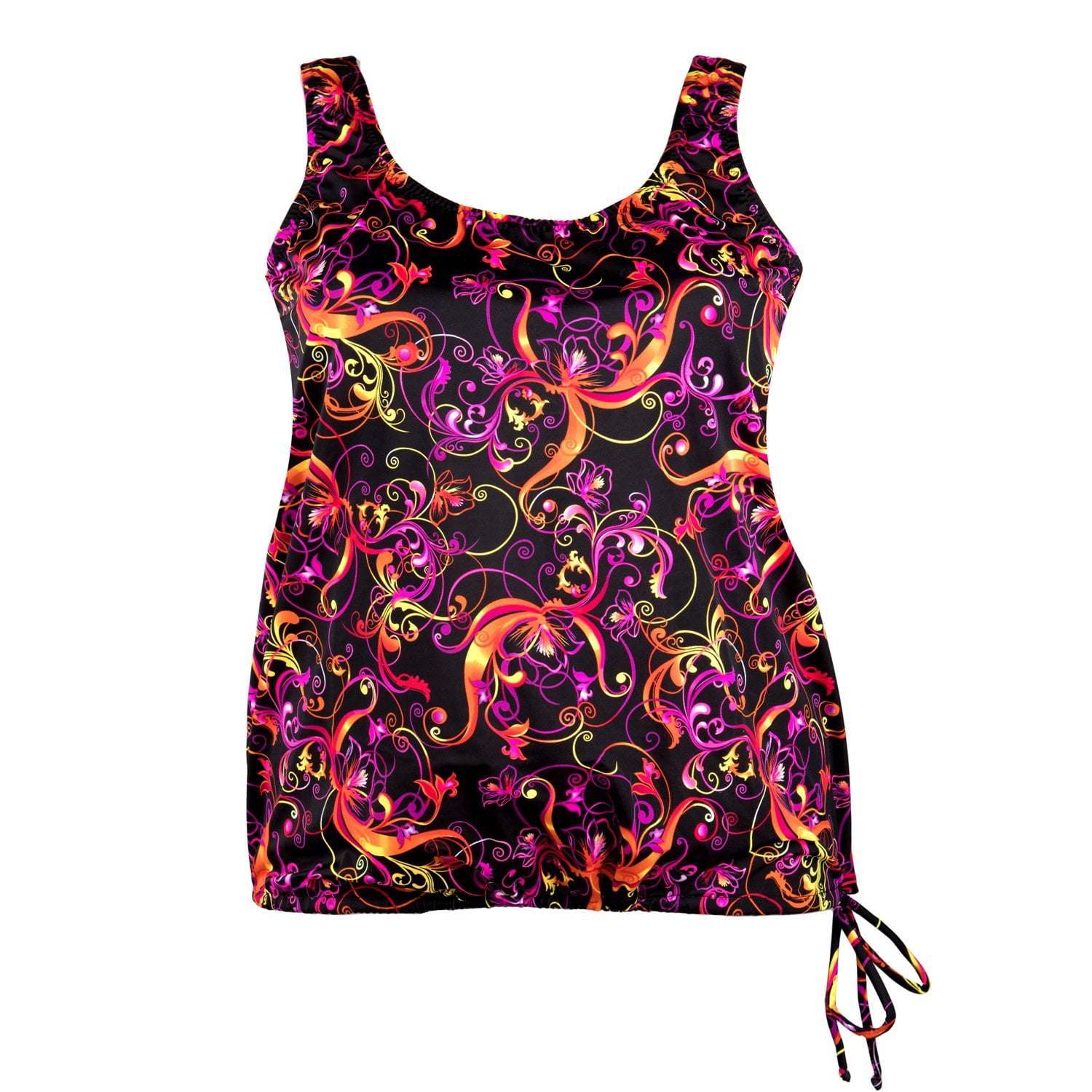 Day Dreaming Blouson Plus Size Long Swim Top - Sunset - Walmart.com