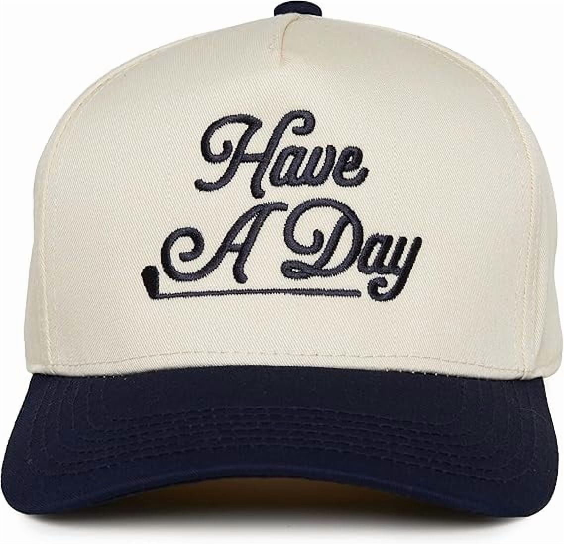 Have A Day Hat, Embroidered Adjustable Baseball Cap With Fun Positive ...