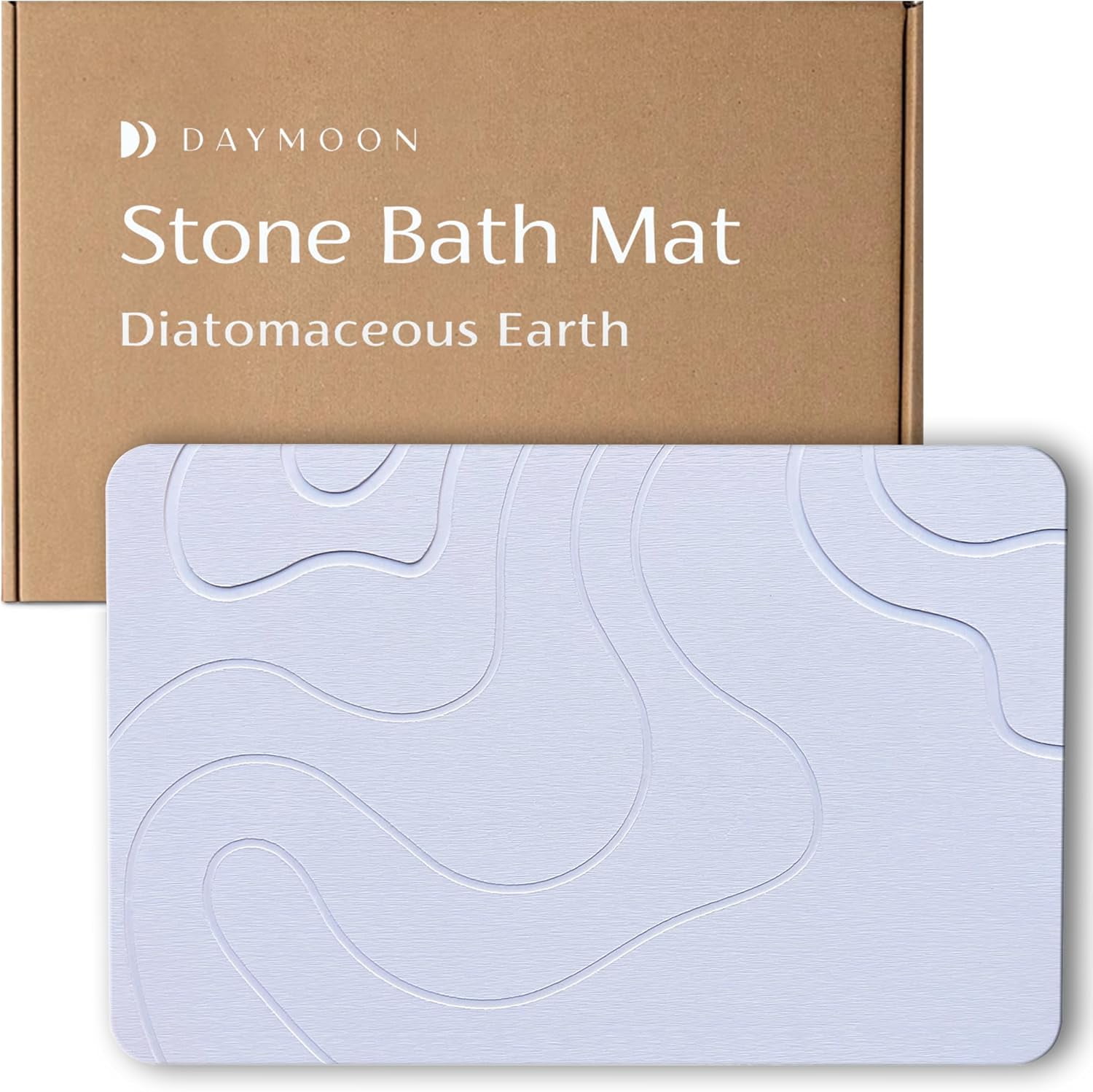 Day Moon™ Diatomaceous Earth Bath Mat - Fast Drying Stone Bath Mat for ...