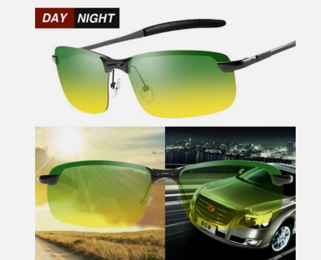 Day Night Vision Men's Pilot Polarized Sunglasses Driving Sports ...