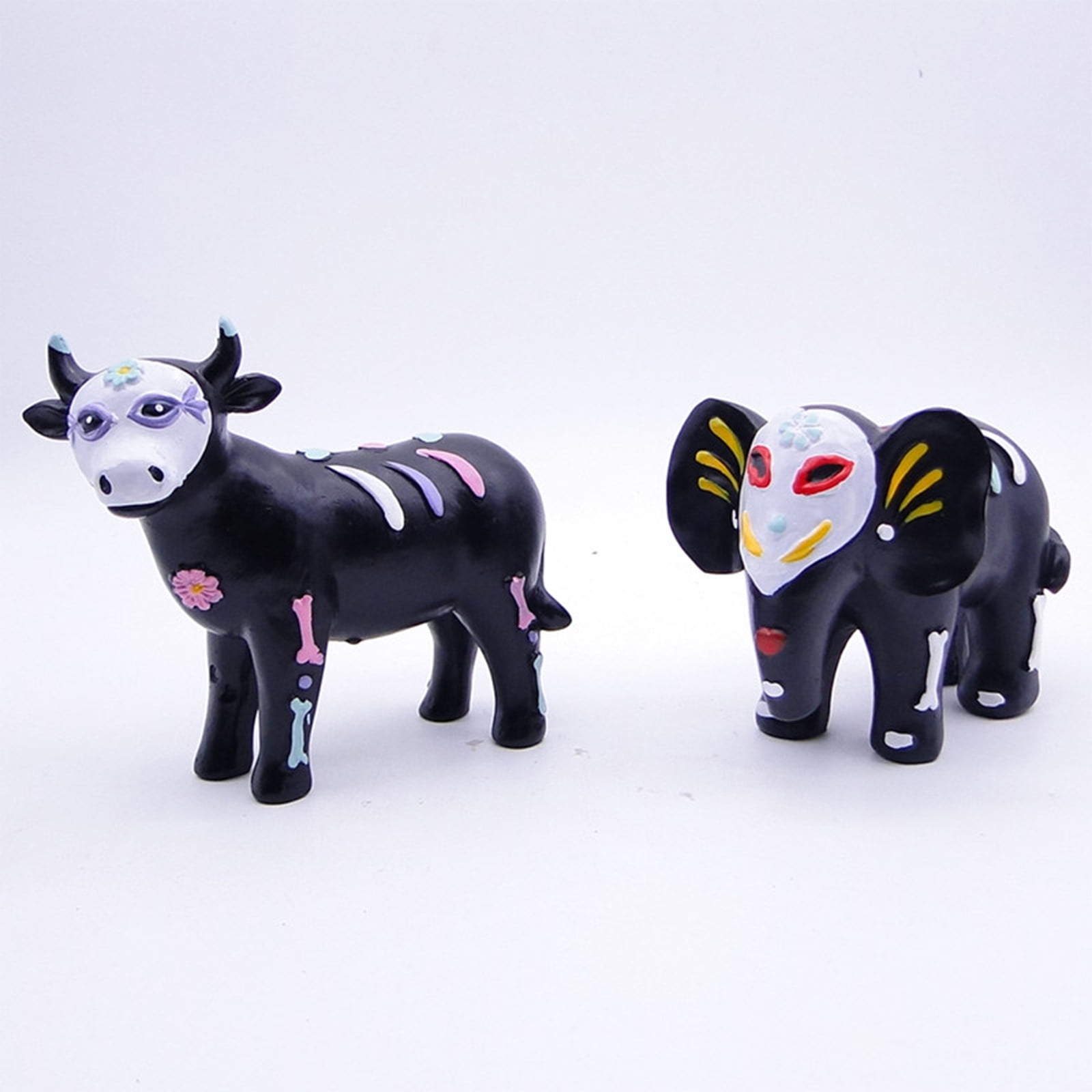 Day Of The Dead Animals Elephant Sculptures Halloween Desktop Decor ...