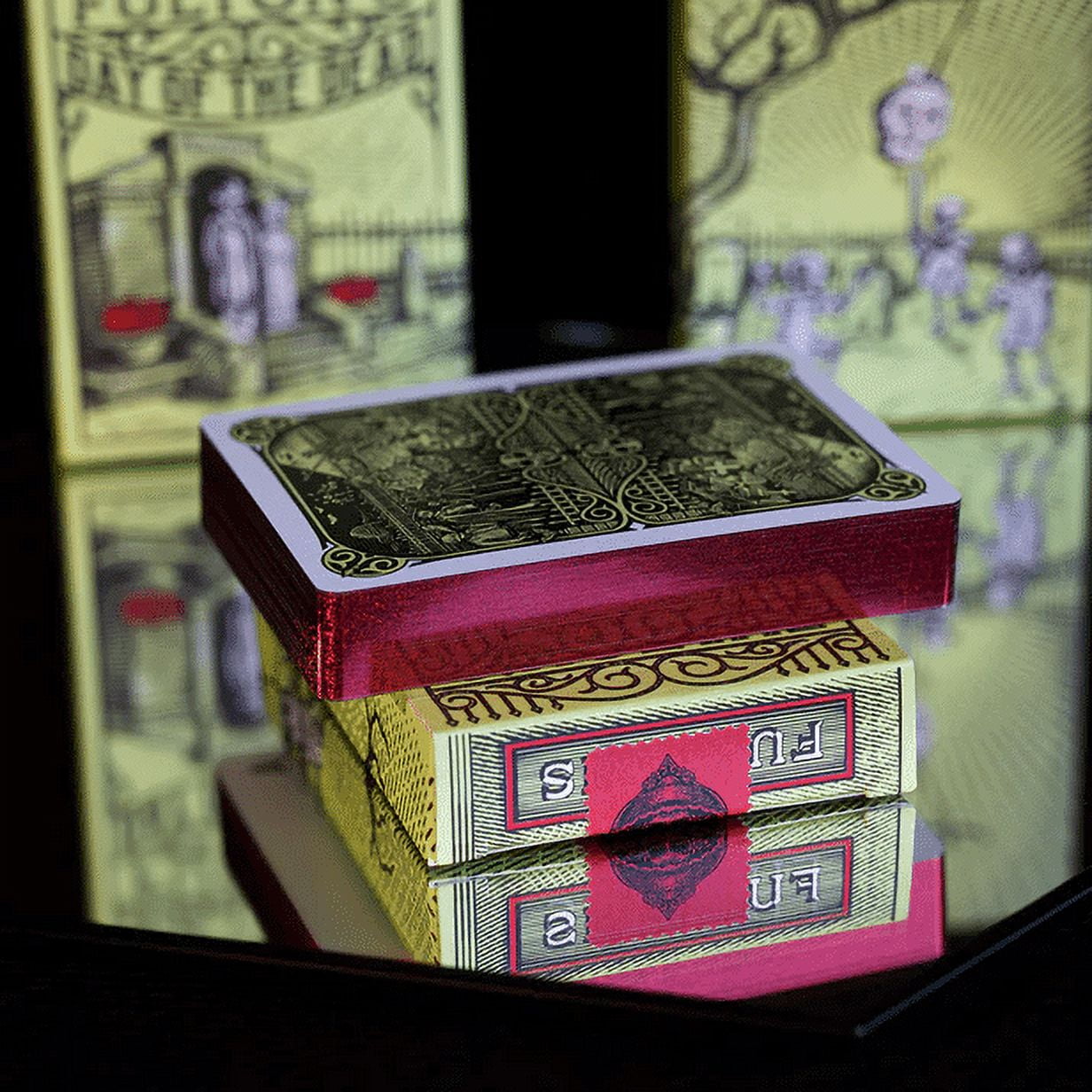 Day Of The Dead Glow Green Edition Red Gilded Playing Cards by Fulton ...