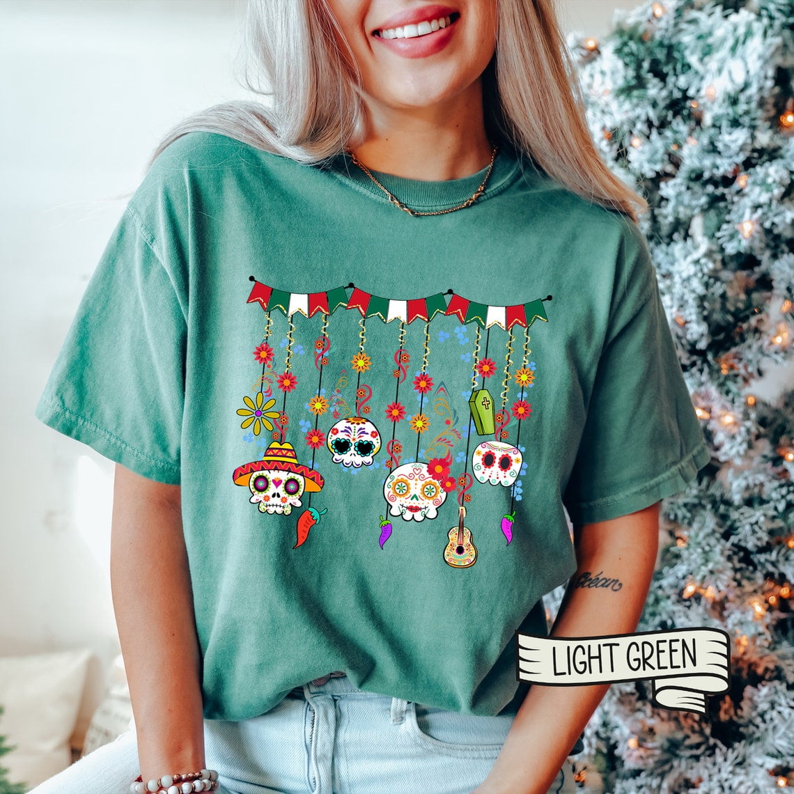 Day Of The Dead Tee, Sugar Skull Shirt, Dia De Los Muertos 2025 Tee ...