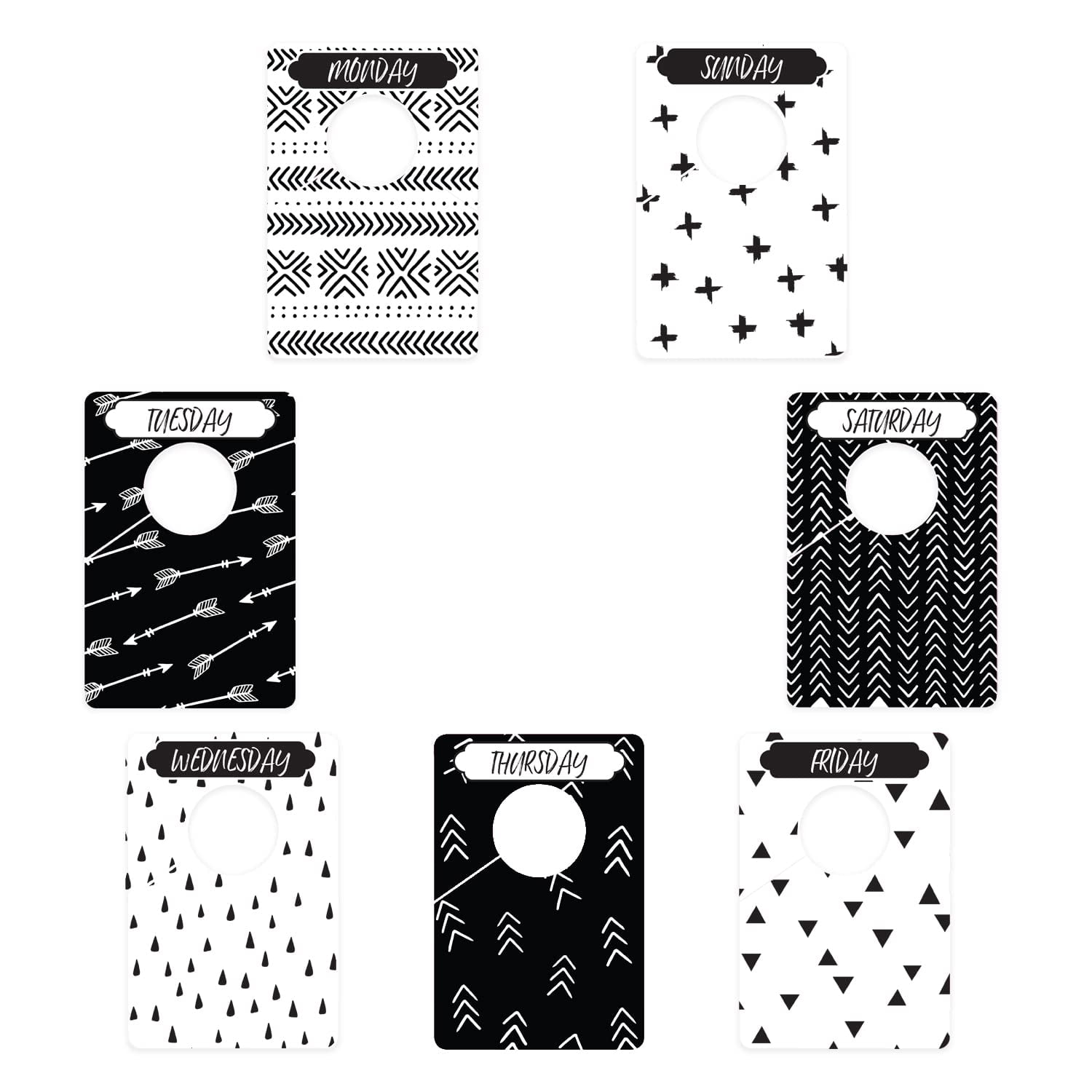 Day Of The Week Closet Dividers/Closet Organizer for Weekly Planning ...