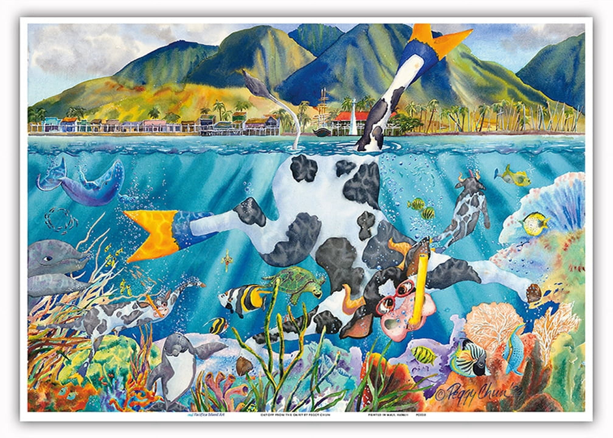 Day Off From The Dairy - Hawaiian Snorkeling Cow (Bipi Wahine) - From ...