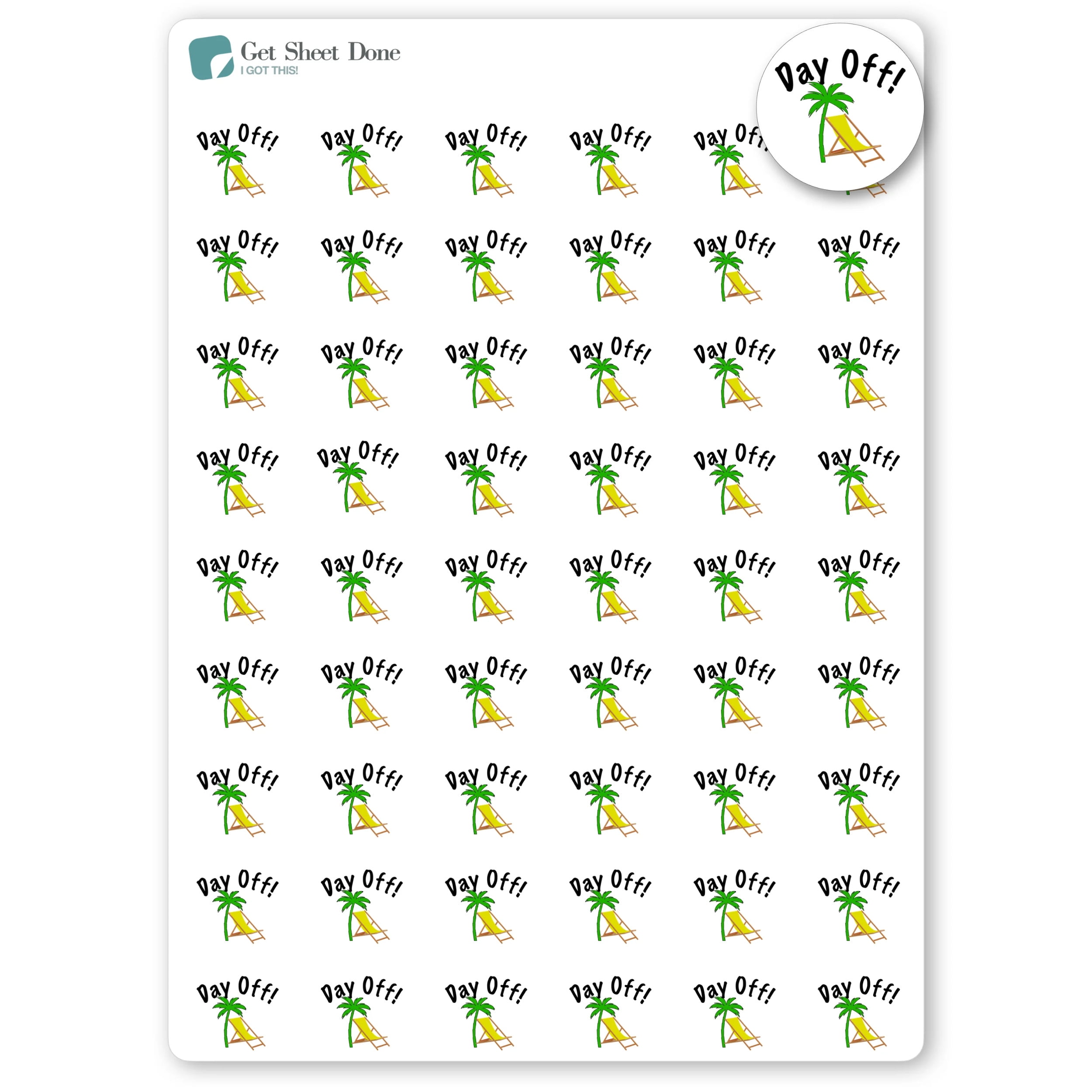 Day Off Planner Stickers / Work Stickers / Me Time / Bullet Journaling ...