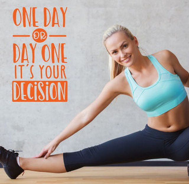 Day One or One Day Wall Decals for Motivation - Positive Quotes Wall ...