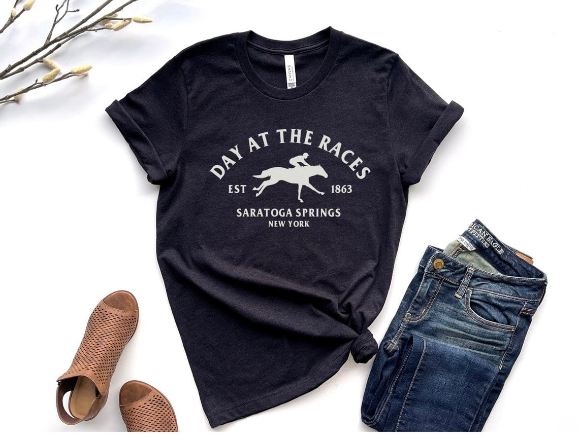 Day At The Races Shirt, Horse Racing Tee, Saratoga Springs Shirt ...