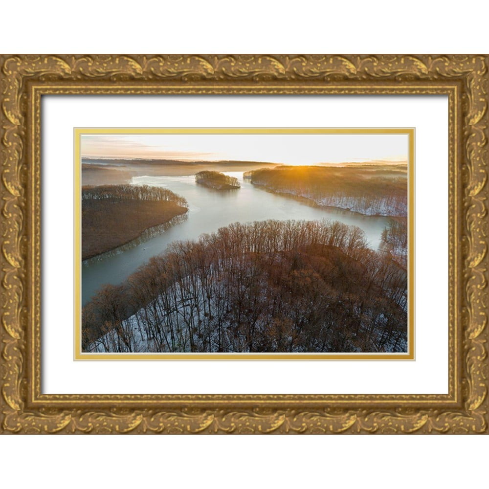 Day, Richard and Susan 14x11 Gold Ornate Wood Framed with Double ...