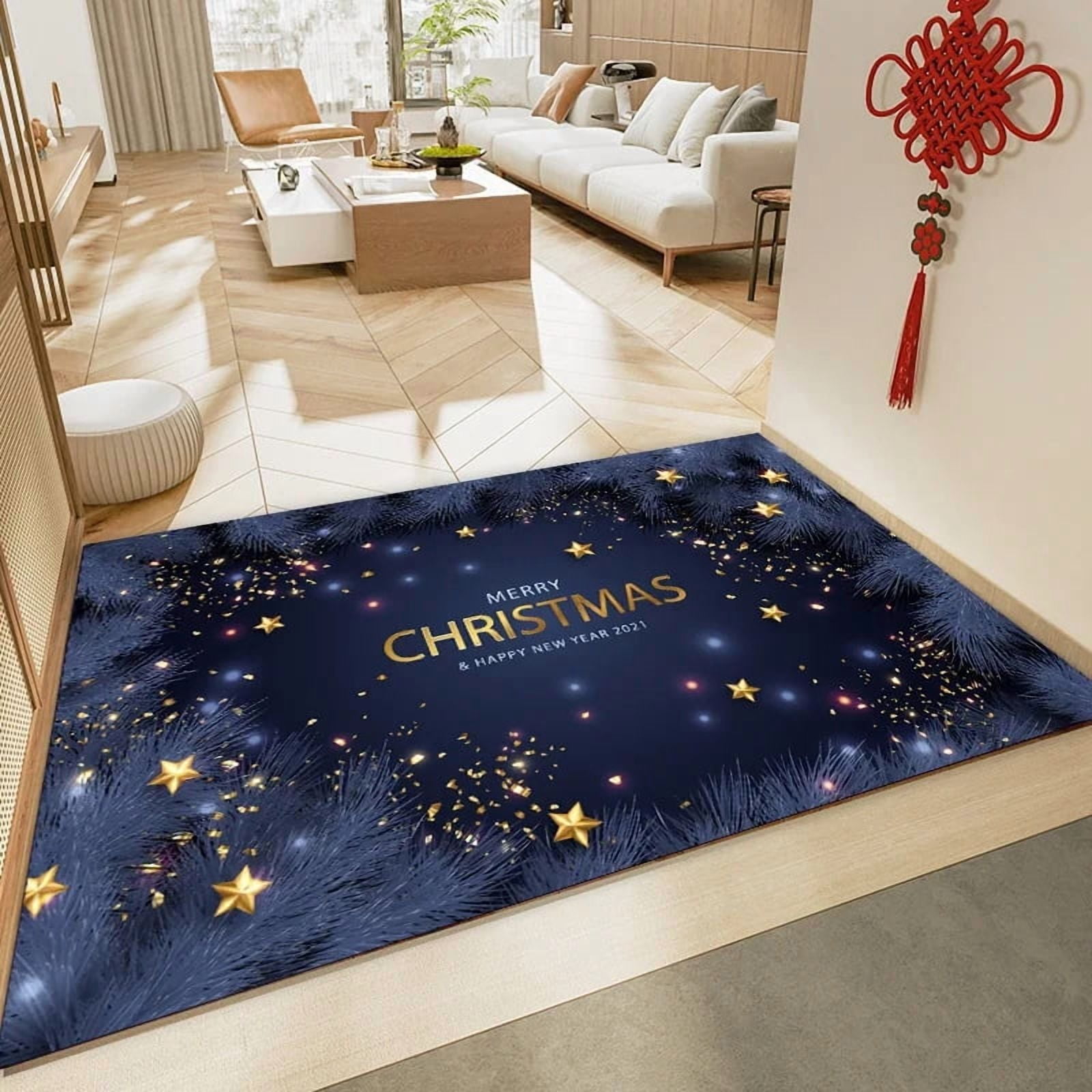 Day Rug Red Xmas Carpet Home Living Room Bedroom Festive ration Floor ...
