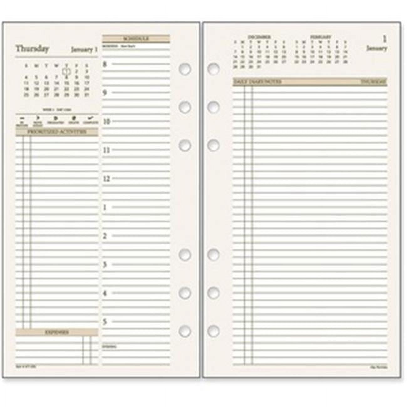 Day Runner 4 x 6 in. Undated Day Runner PRO Planner Refill - Walmart.com