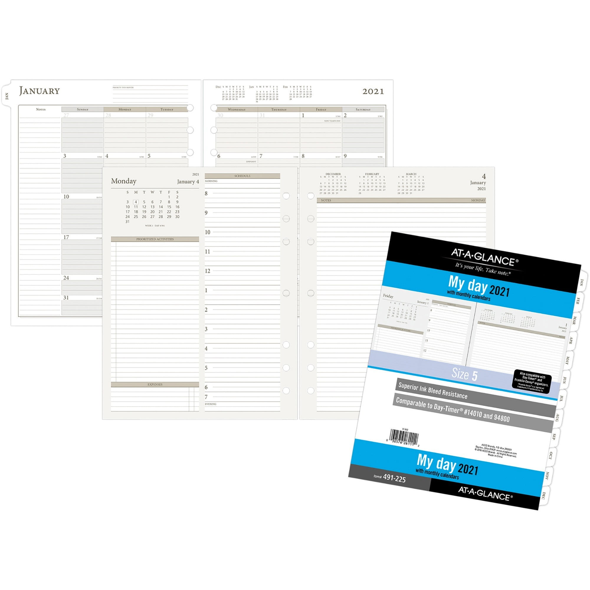 Day Runner, AAG491225, PRO Planner Refill, 1 Each, White - Walmart.com