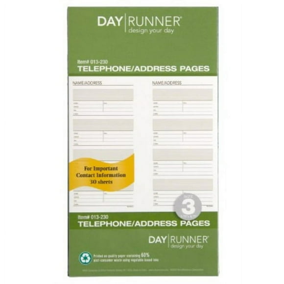 Day Runner Planner Refills