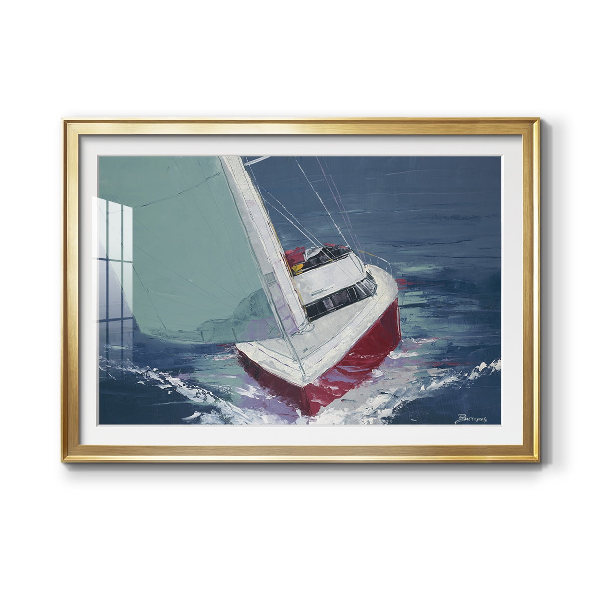 Day Sailing Premium Framed Print - Ready to Hang - Walmart.com
