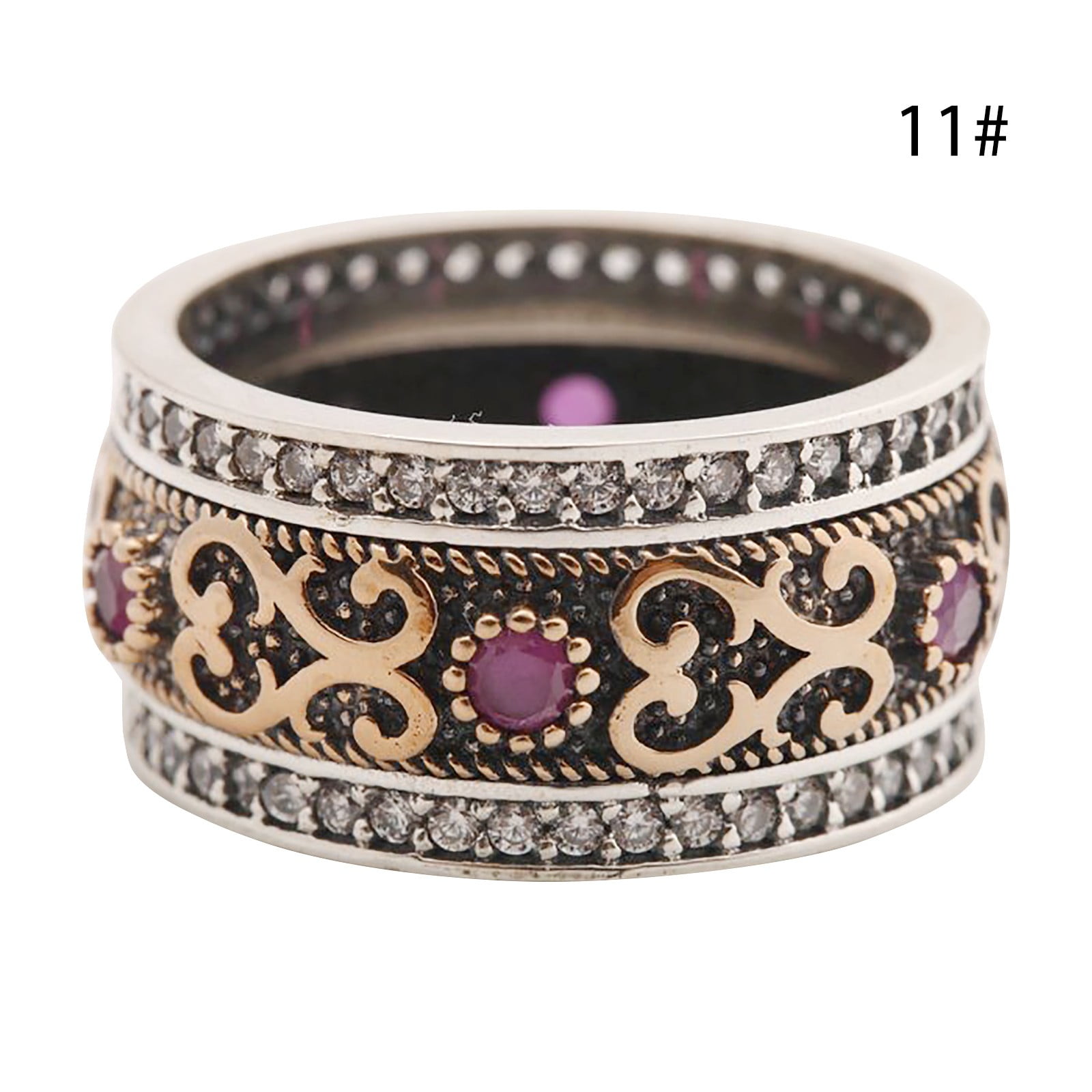 Day Silver Natural Turquoises Ring For Day Rings Men Punk Rings Set for ...