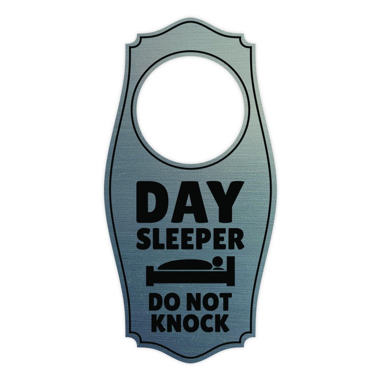 Day Sleeper Do Not Knock Door Hanger | House or Business Door Sign ...