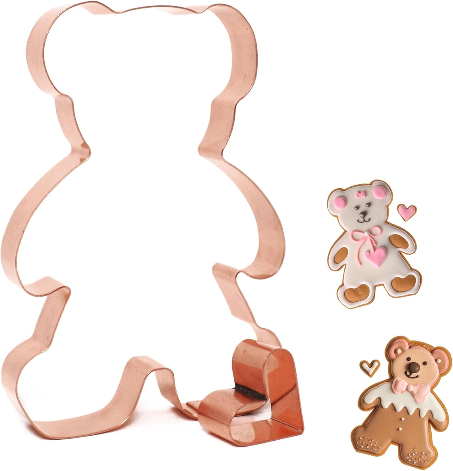 Day Teddy Bear Cookie Cutter with Mini Heart 3.75 x 5.25 in Made in Handcrafted - Walmart.com