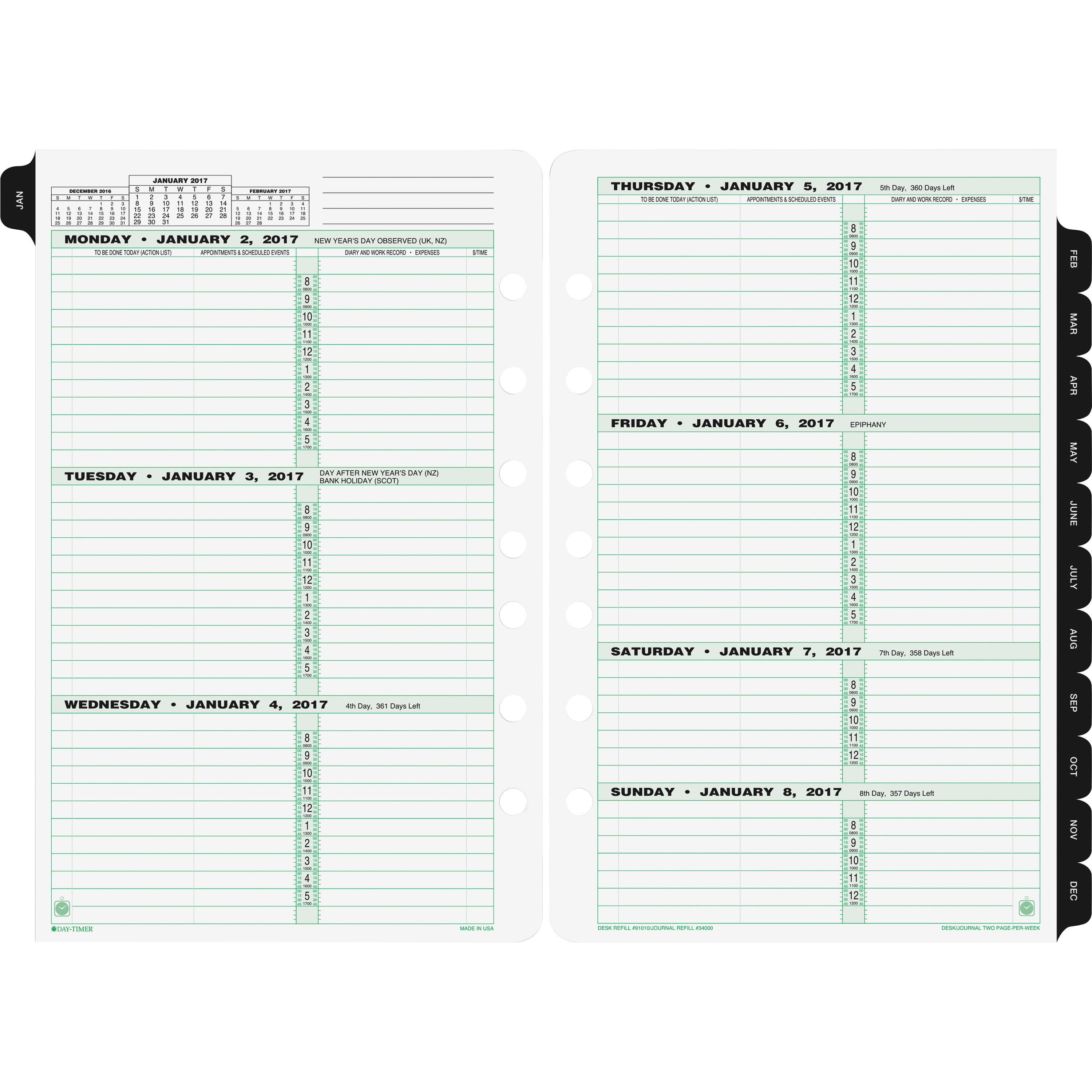 Day-Timer 2PPW Original Planner Desk Refill - Walmart.com