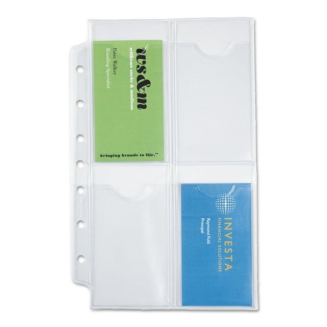 Day-Timer Business Card Holders for Looseleaf Planners, 5 1/2 x 8 1/2 ...