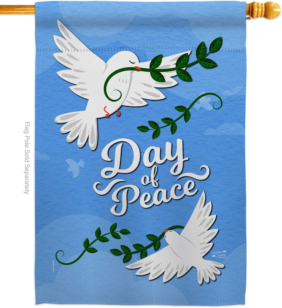 Day of Peace House Flag Sweet Life Earth Support Environmental ...