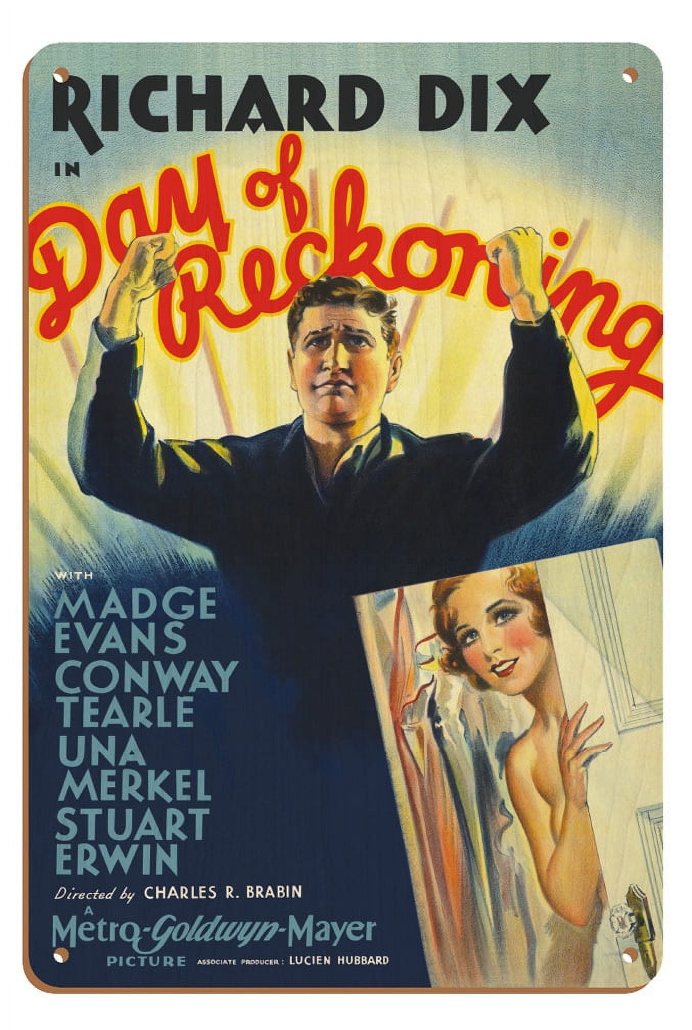 Day of Reckoning - Starring Richard Dix - Vintage Film Movie Poster c ...
