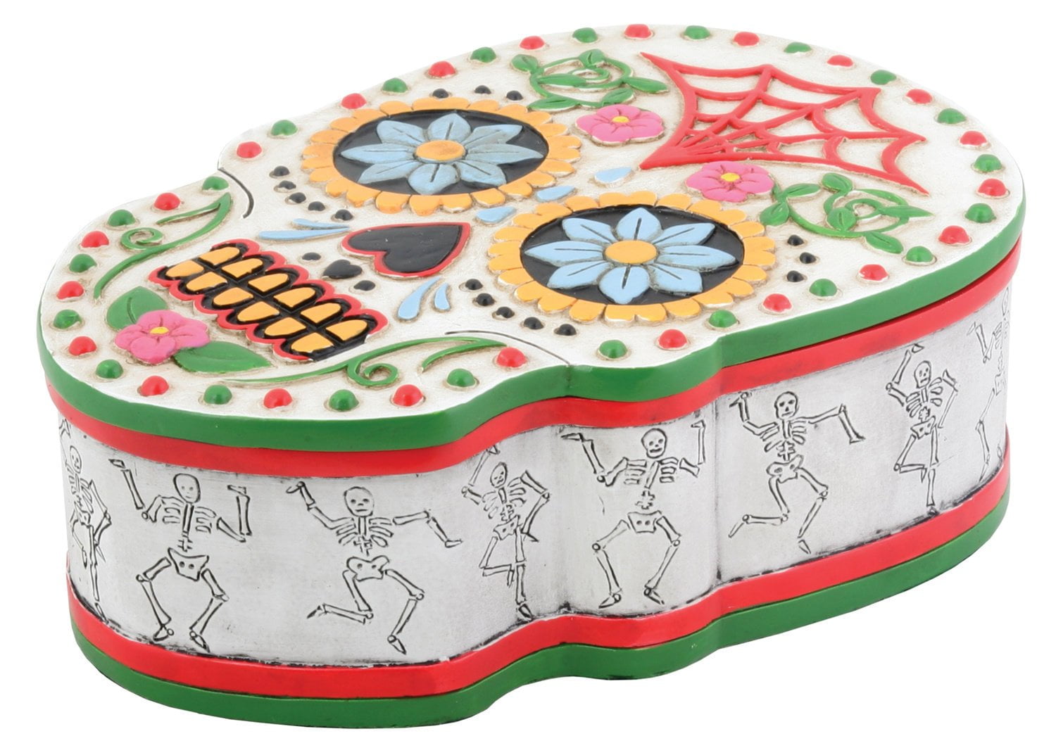 Day of The Dead Dod Skull Head Box Display Decoration - Walmart.com