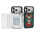 Day of The Dead Floral Skull Leather Wallet Case for iPhone 11 Wallet ...