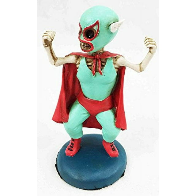 Day of The Dead Lucha Dore Skeleton Mexican Wrestler Figurine ...