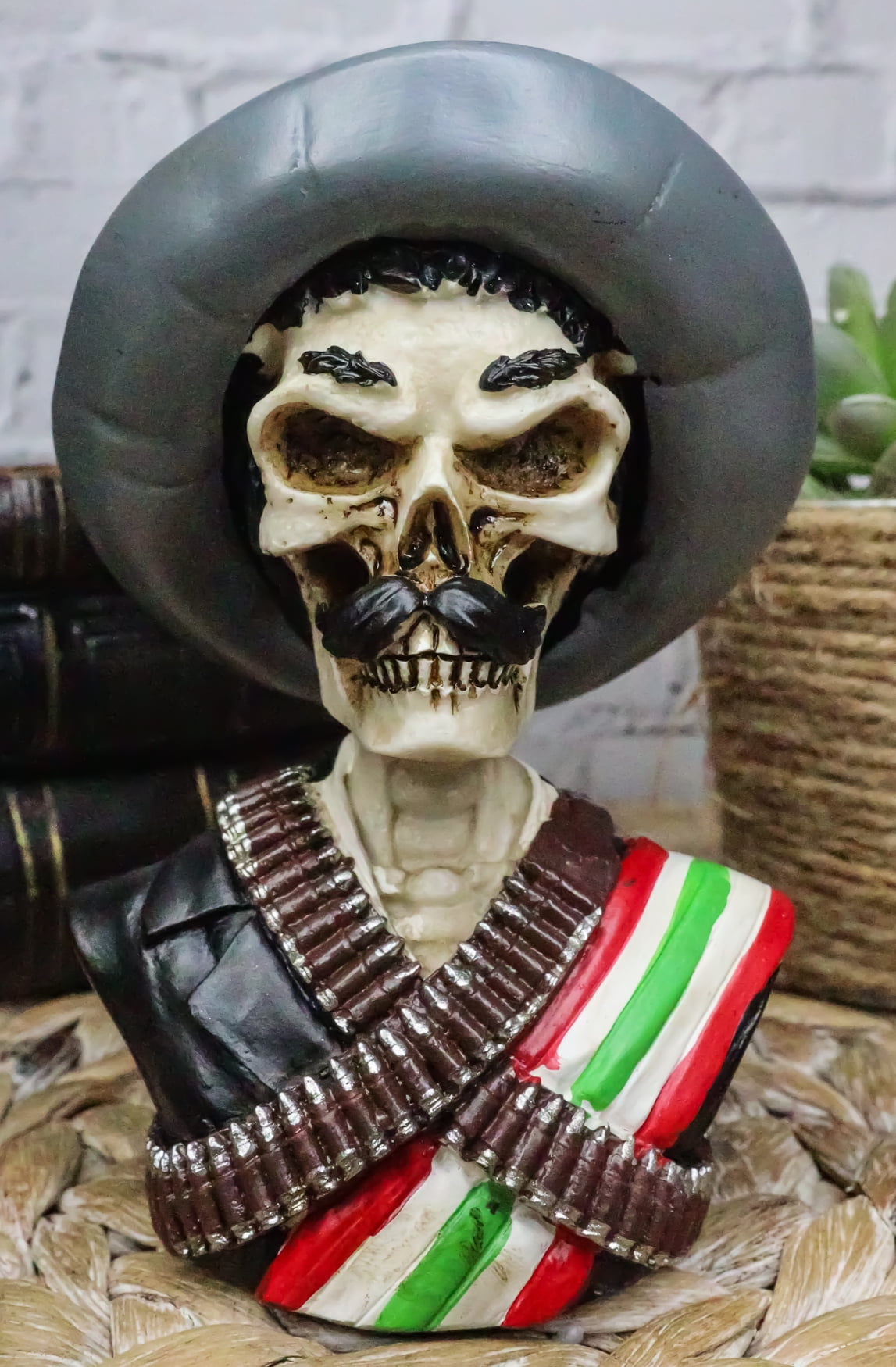 Day of The Dead Skeleton Emiliano Zapata Salazar Patriotic Bust ...
